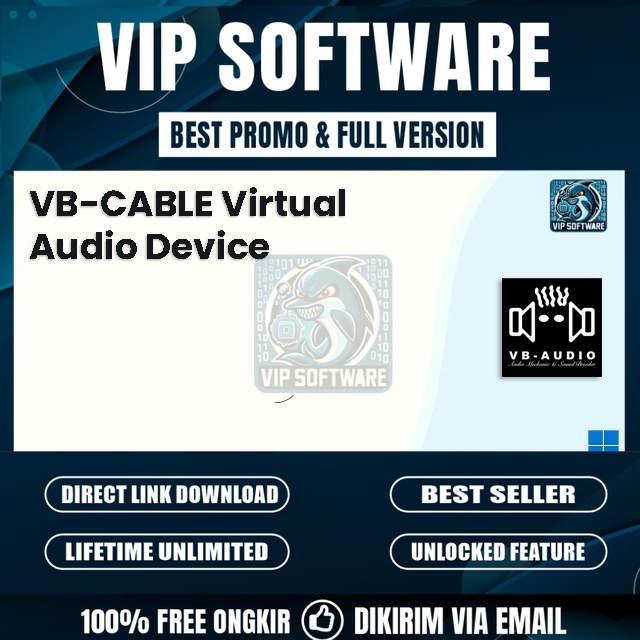 Jual VB-CABLE Virtual Audio Device 43 Pro Win OS - Kabel audio virtual untuk routing suara ...