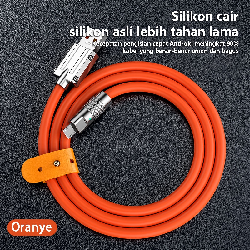Jual Kabel Data Android IOS Type-C Seng Paduan Silikon Fast Charging ...