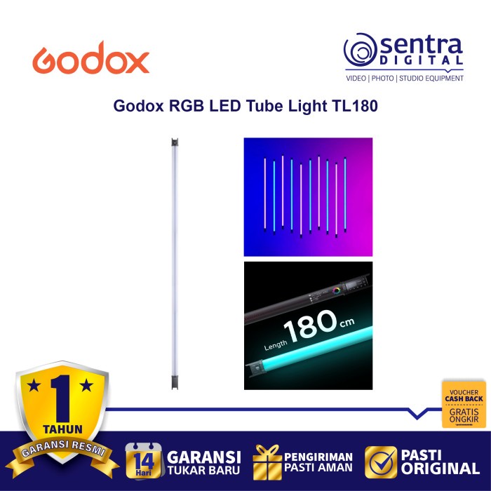 Jual Godox TL180 / TL 180 Full-Color RGB Tube Light - 180cm | Shopee Indonesia