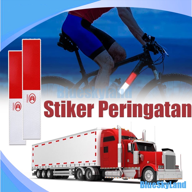 Jual Hari Warning Sign Merah Putih / Stiker Reflector / Pemantul Cahaya ...