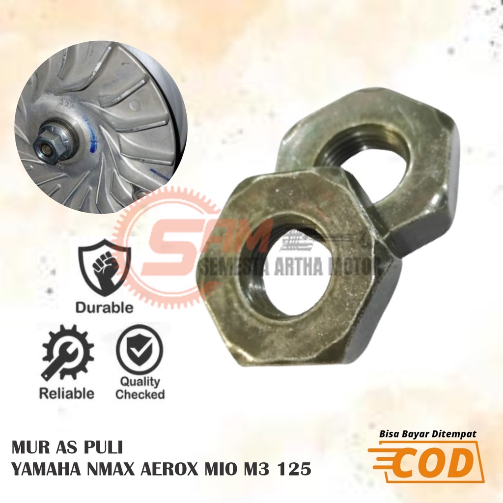 Jual Mur As Puli Yamaha Nmax Aerox 155 Mio 125 M3 Baut Tutup Kopling ...