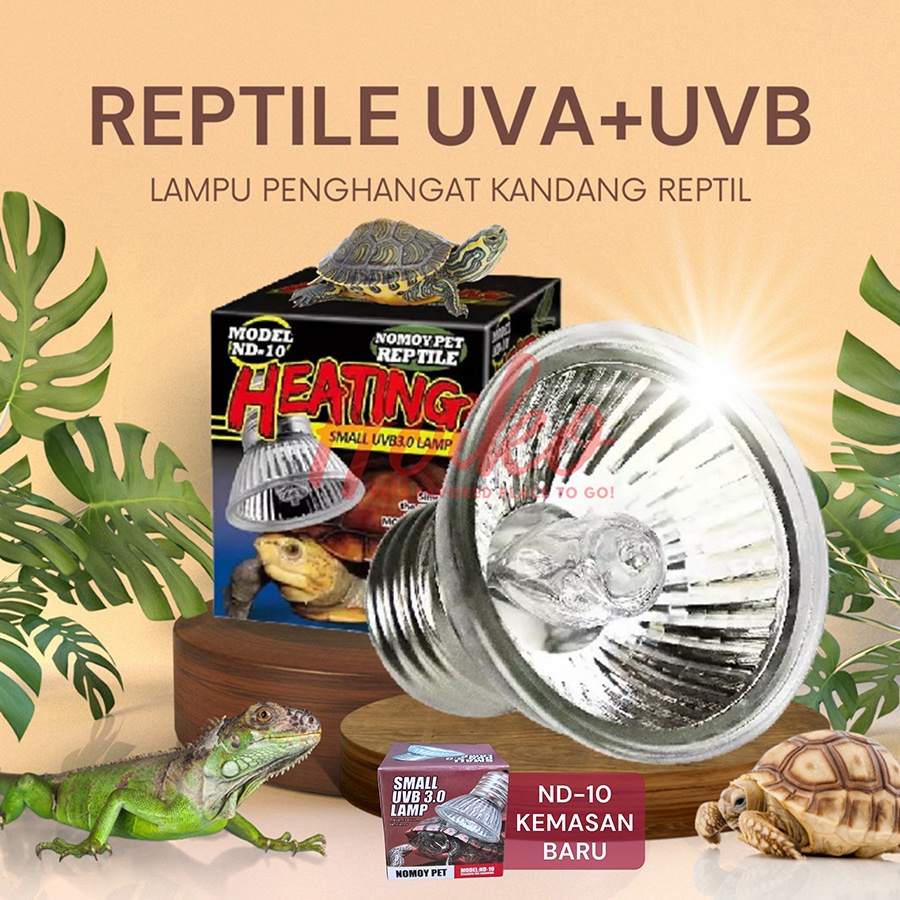 Jual Lampu UVA UVB 25W 50W 75W Halogen Penghangat Pemanas Reptil Reptile Kura Air Sulcata Nomoy ...