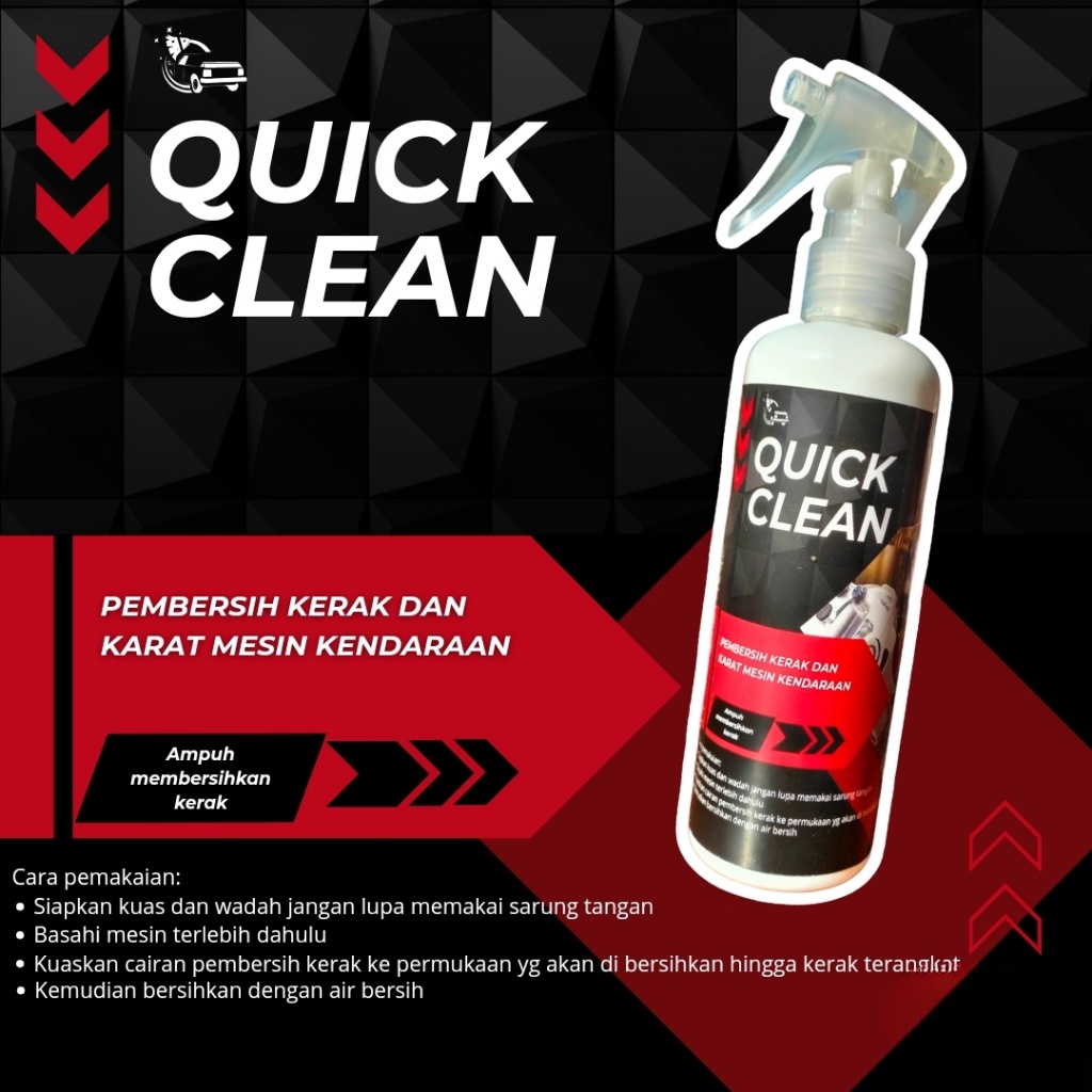 Jual QUICK CLEAN Engine Degreaser/Pembersih Mesin Motor dan mobil 250 Ml | Shopee Indonesia