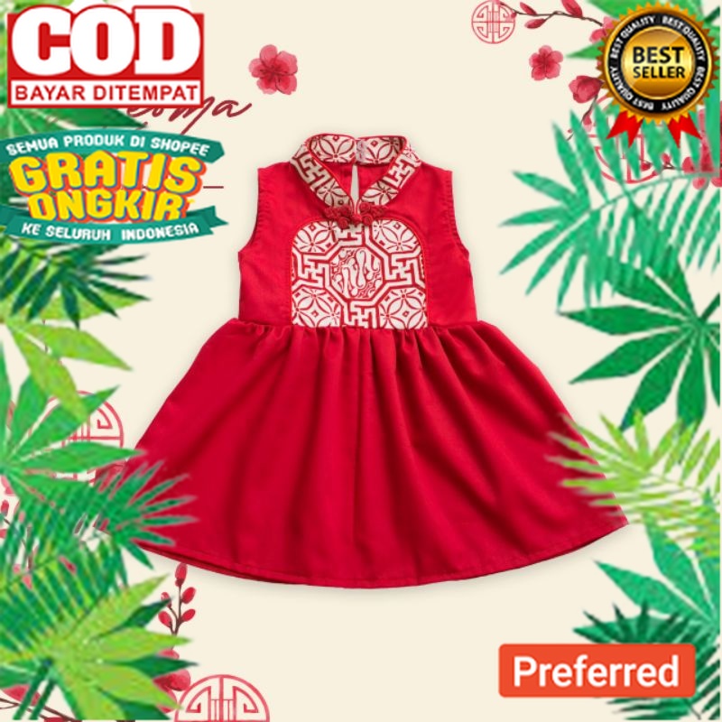 Jual NEOMA DRESS IMLEK ANAK/CHEONGSAM/LUNAR DRESS/IMLEK OUTFIT// HARI ...