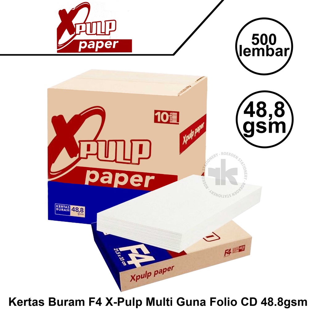Jual X-Pulp Kertas Buram F4 Multi Guna Folio CD 48.8gsm | Shopee Indonesia