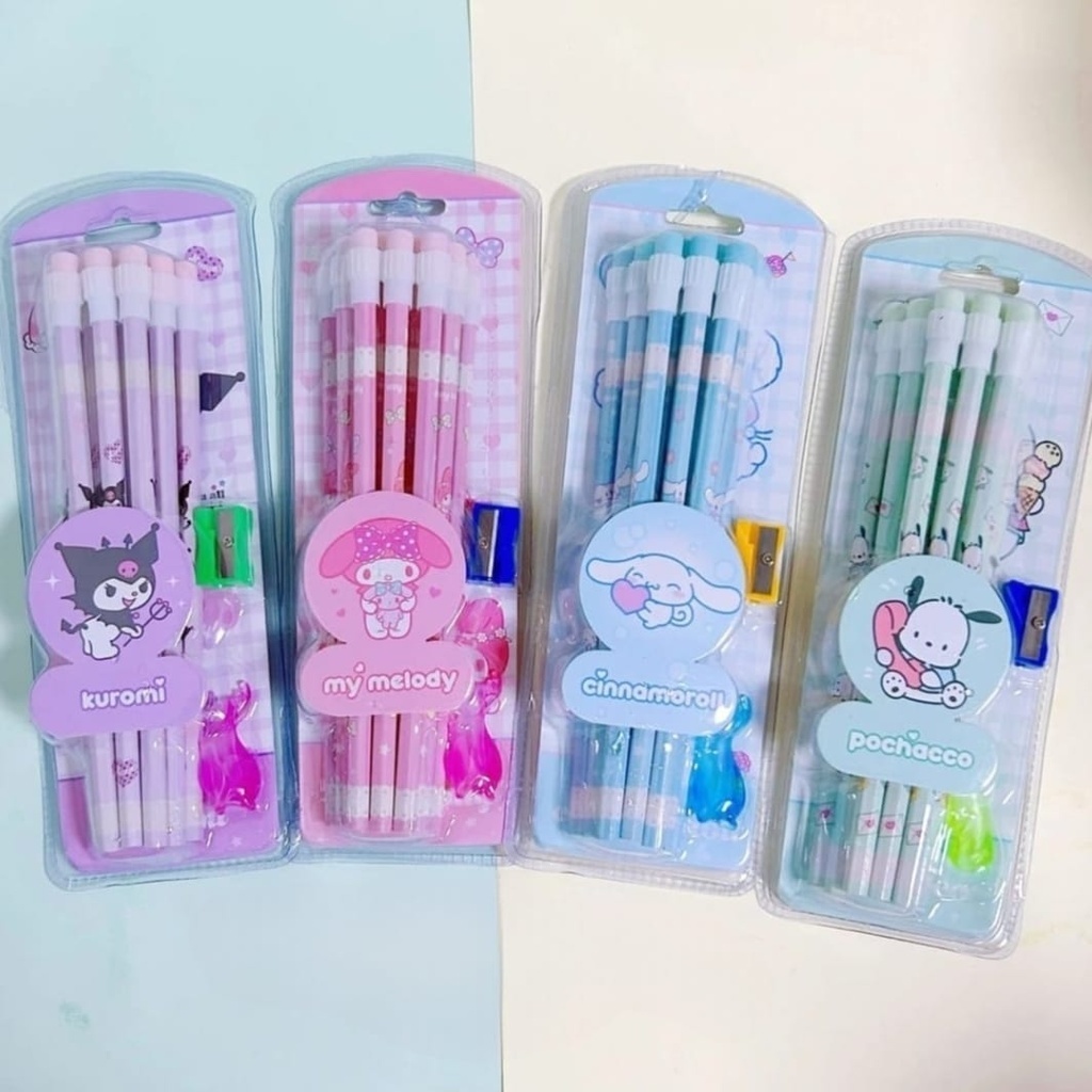Jual SET PENSIL RAUTAN KARAKTER / ALAT TULIS ATK KANTOR SEKOLAH MOTIF ...