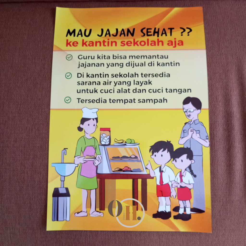 Jual Poster jajanan sehat - Poster kantin sehat - Poster sekolah ...