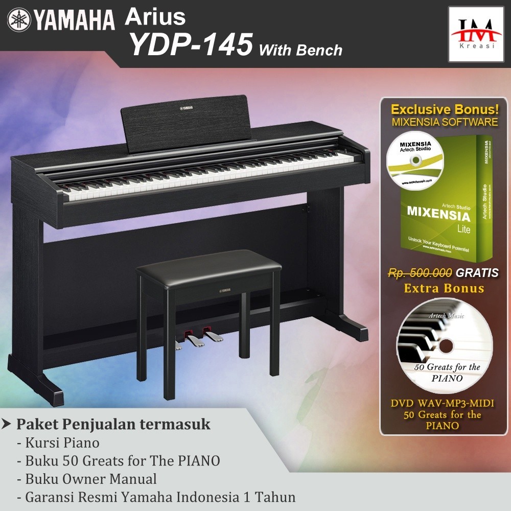 Jual Yamaha Arius YDP 145 / YDP145 Digital Piano Garansi Resmi | Shopee ...