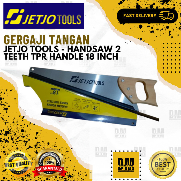 Jual JETJO TOOLS Handsaw 2 Teeth TPR Handle 18" Gergaji Belah Kayu 18 ...