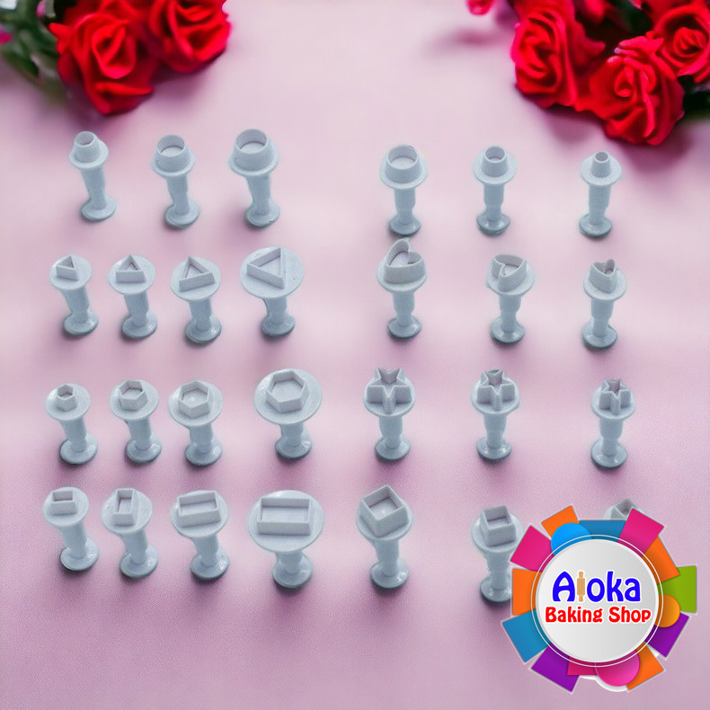 Jual Plunger Fondant Cookies Gumpaste Clay Motif Bintang Hati Bulat ...