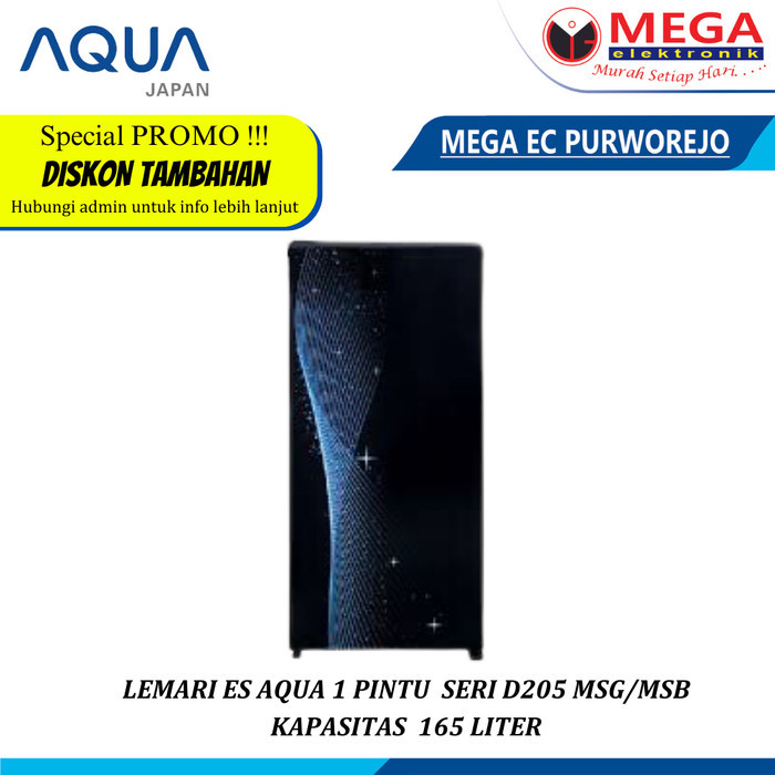 Jual LEMARI ES AQUA D205 MSG/MSB/ LEMARI ES 1 PINTU | Shopee Indonesia