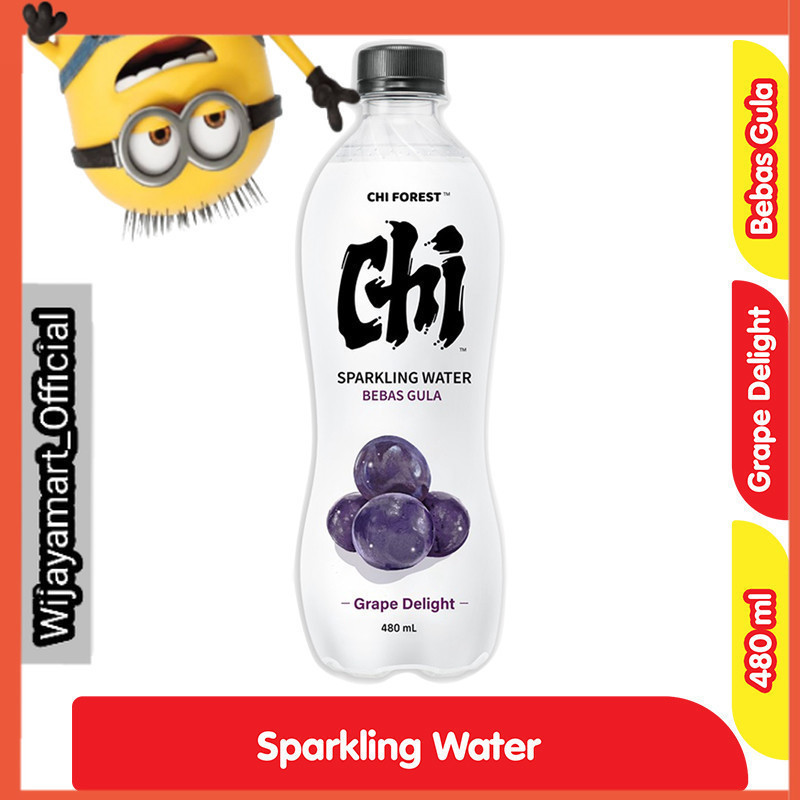 Jual Chi Forest Sparkling Water Grape Delight Botol 480 ml | Shopee Indonesia