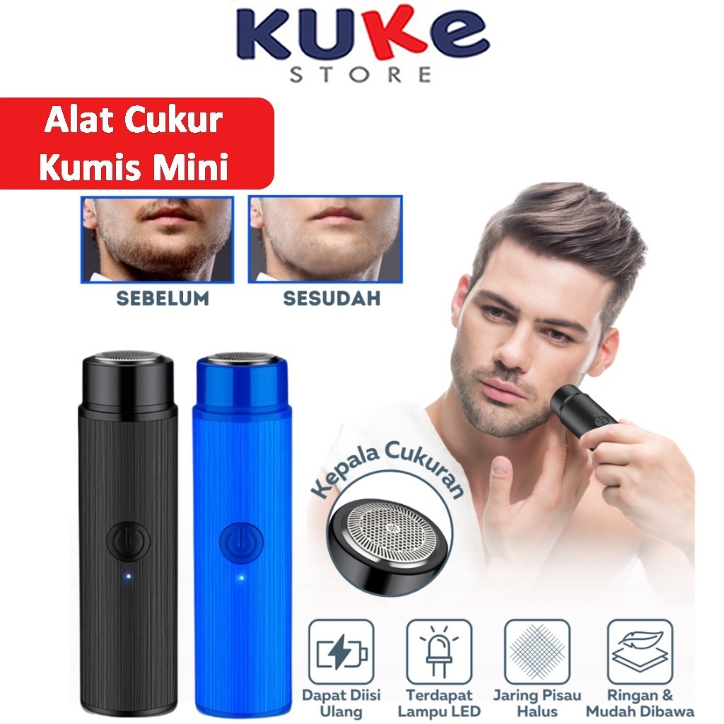 Jual KUKE Alat Cukur Elektrik Mini Portable Rechargeable / Shaver USB ...