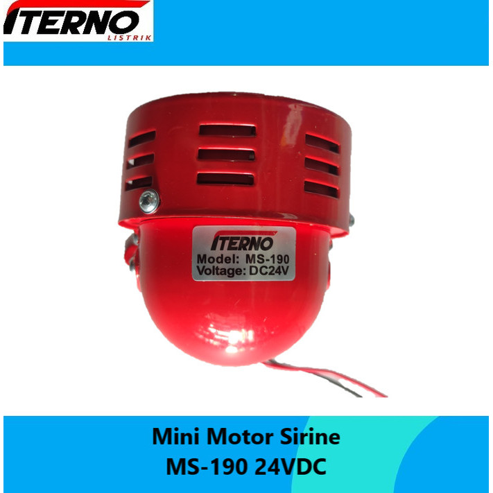 Jual Mini Motor Sirine Sirene MS-190 MS190 220VAC 12VDC 24VDC Iterno ...
