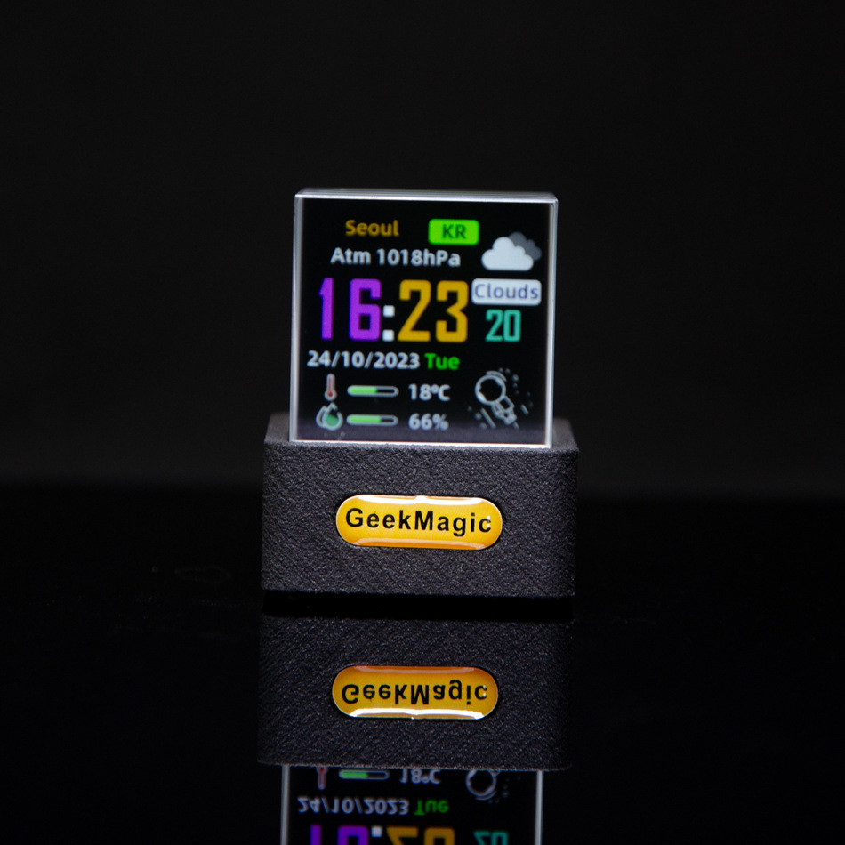 Jual Smart Holograph Digital Clock GIF Photo Crystal Display Mini TV ...