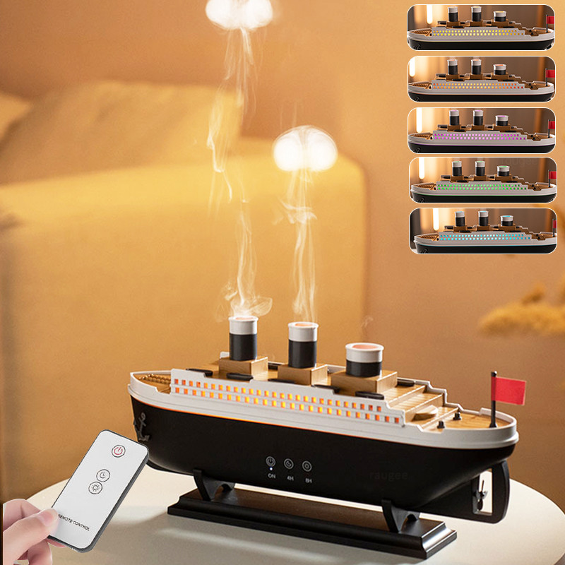 Jual Air Humidifier Titanic Ship Model Essential Oil Diffuser Jellyfish ...