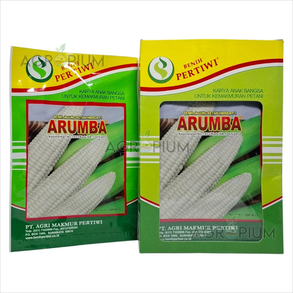 Jual Benih Jagung Pulut Manis Putih Arumba F1 Isi 200 Butir Cap Benih ...