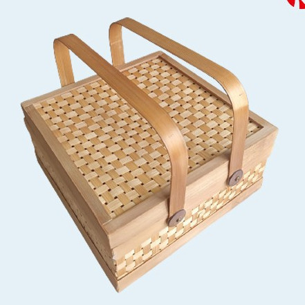 Jual KERANJANG RANTANG BAMBU ASAP CANGKING 2 25CM - Keranjang Hampers Anyaman Bambu Kotak ...