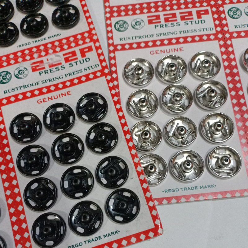 Jual Kancing cetet BESAR 222P - silver dan hitam / Kancing jepret ...