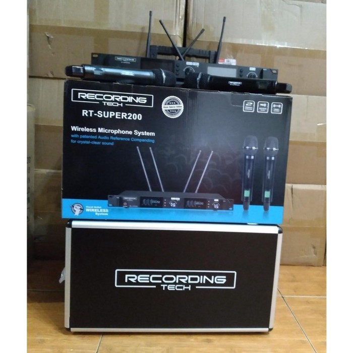 Jual RECORDING TECH RT-SUPER200 2 CHANNEL WIRELESS MICROPHONE - Silver ...