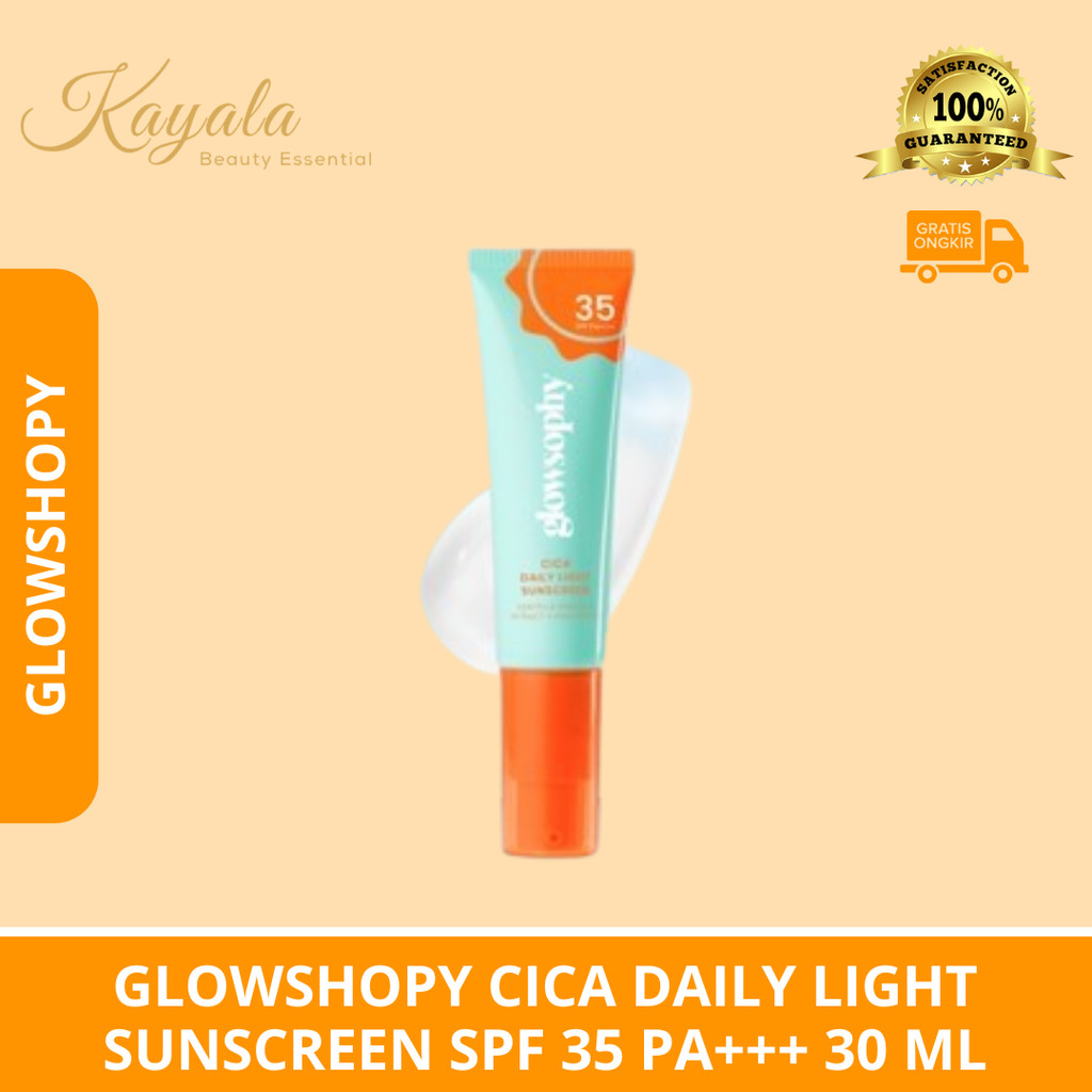 Jual GLOWSHOPY CICA DAILY LIGHT SUNSCREEN SPF 35 PA+++ 30 ML | Shopee Indonesia