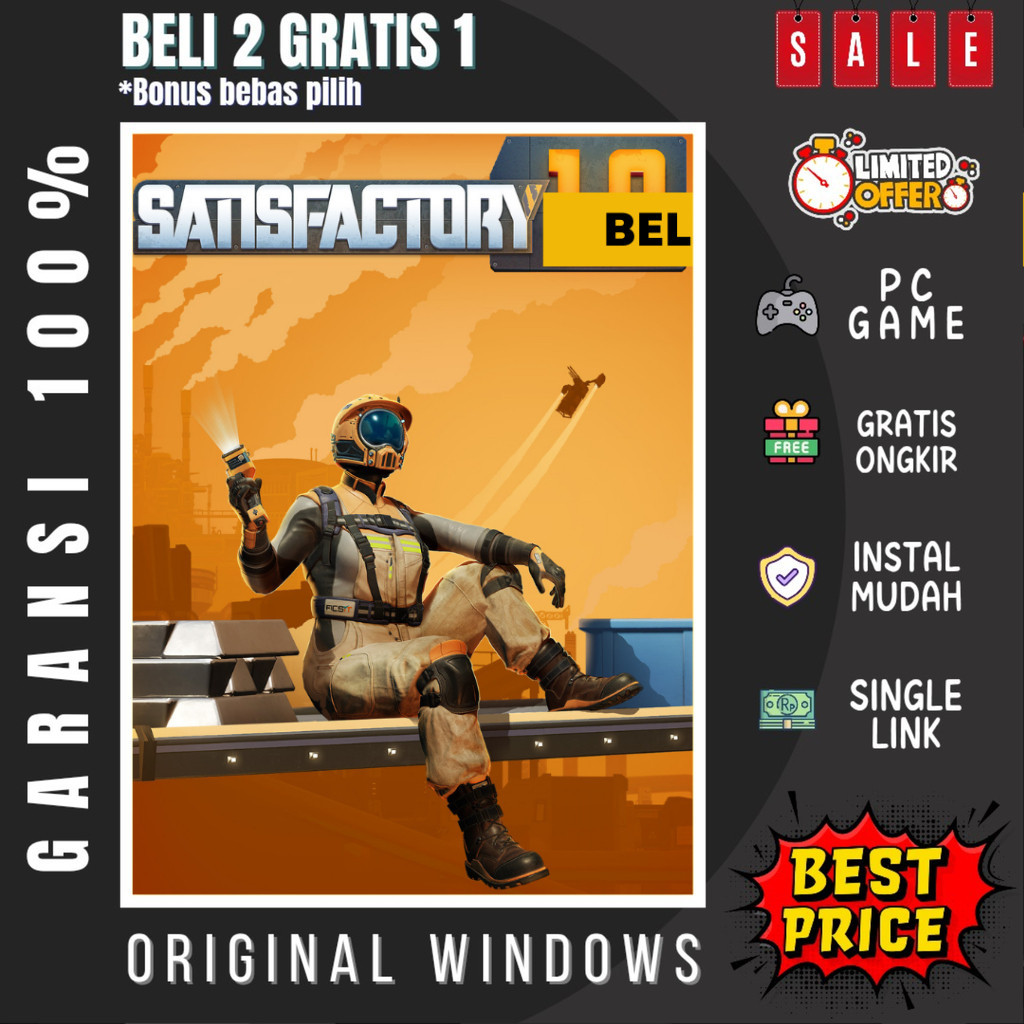 Jual SATISFACTORY - GAME PC - GAME LAPTOP - PC GAMES - BELI 2 GRATIS 1 - ORIGINAL WINDOWS ...