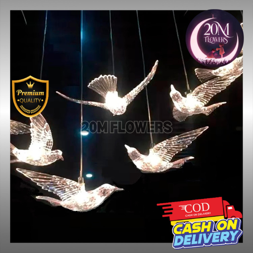 Jual COD LAMPU BURUNG AKRILIK LED 1 SET ISI 10 BAHAN AKRILIK - LAMPU ...