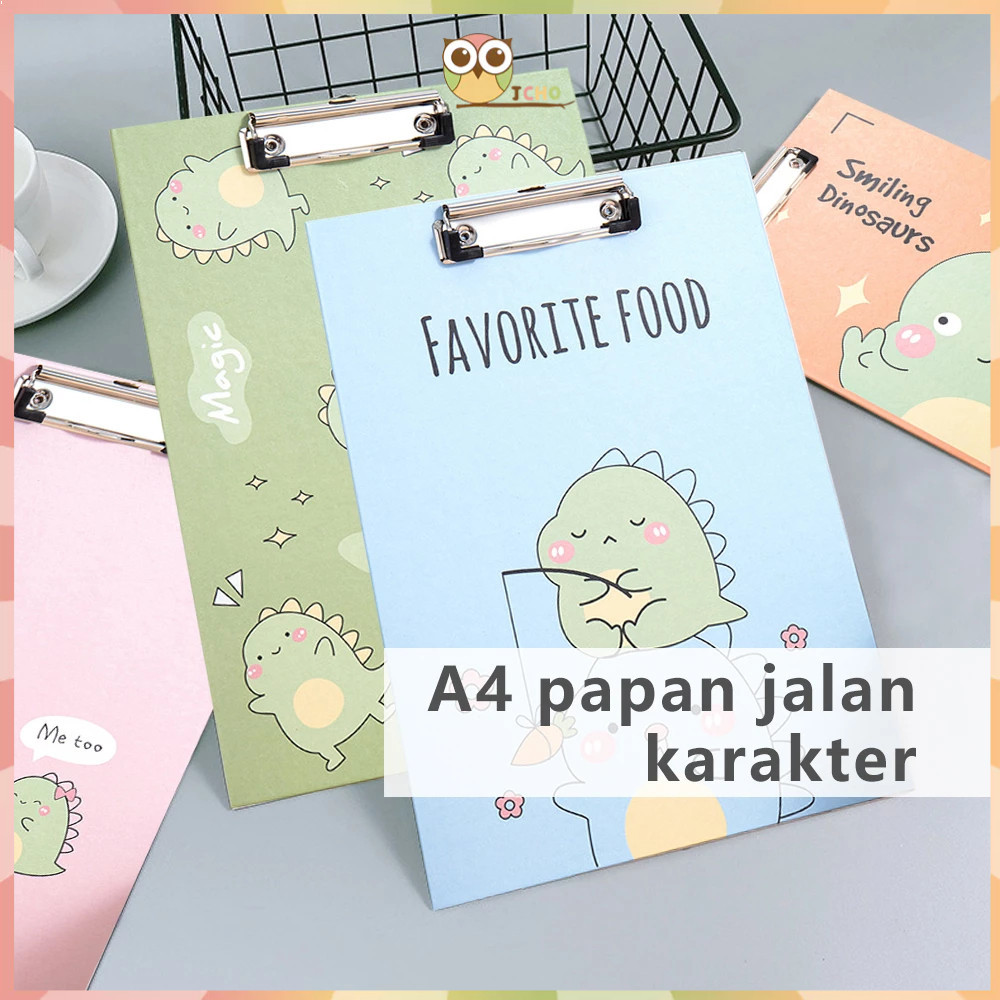 Jual Clipboard Papan Jalan A4 / Papan alas kertas Ujian / Clipboard PVC ...