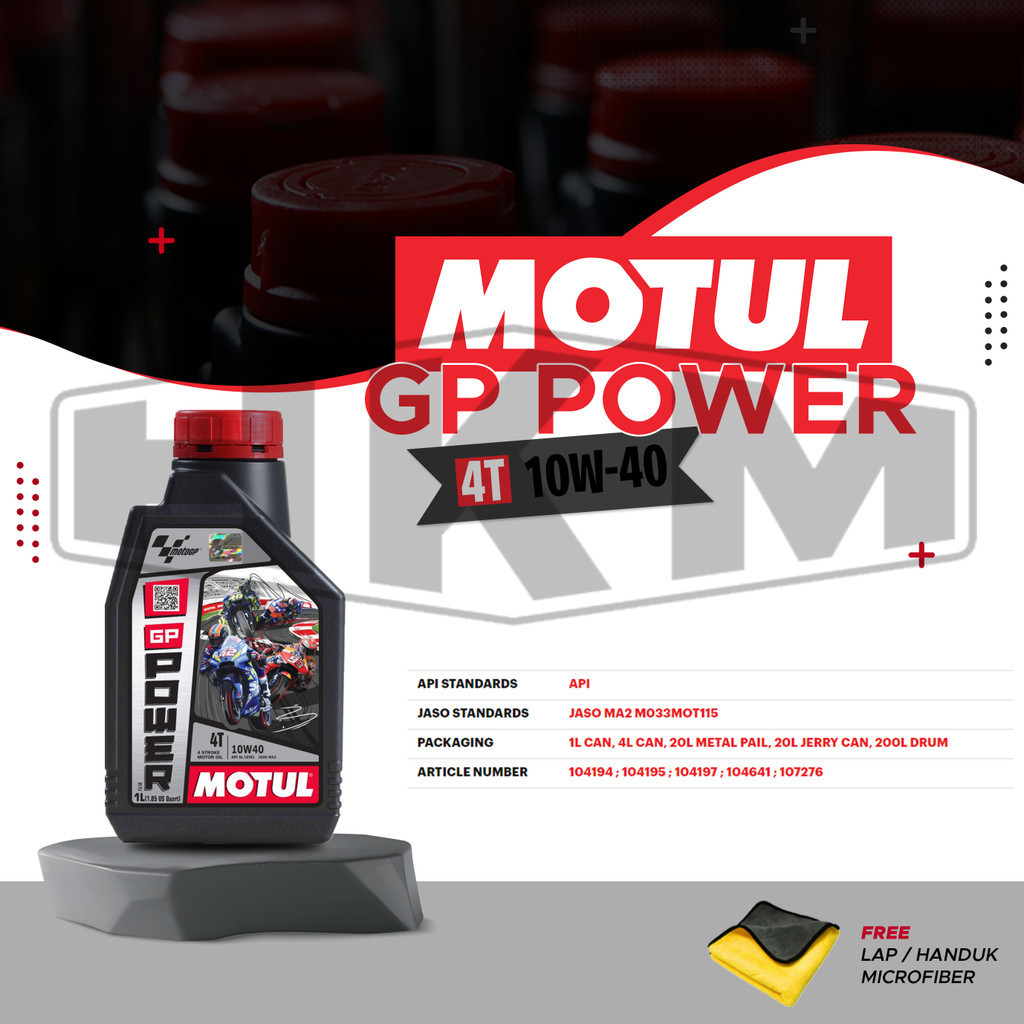 Jual Oli Mesin MOTUL GP POWER 1 Liter 4T 10w40 Motor Sport Trail Original 100% | Shopee Indonesia