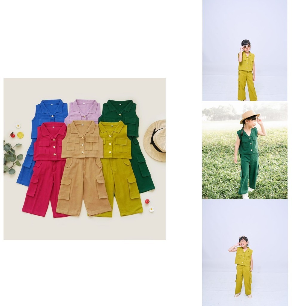 Jual Gwen Cargo Set | QF Approved | Baju Anak | Baju Anak Perempuan ...