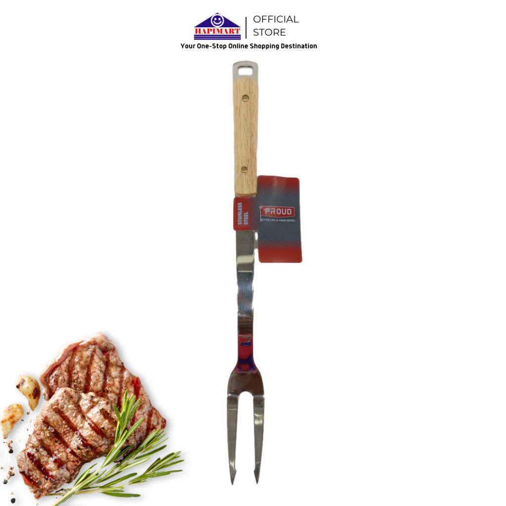 Jual Garpu Jumbo Untuk Steak Stainless Gagang Kayu/Garpu Barbeque ...