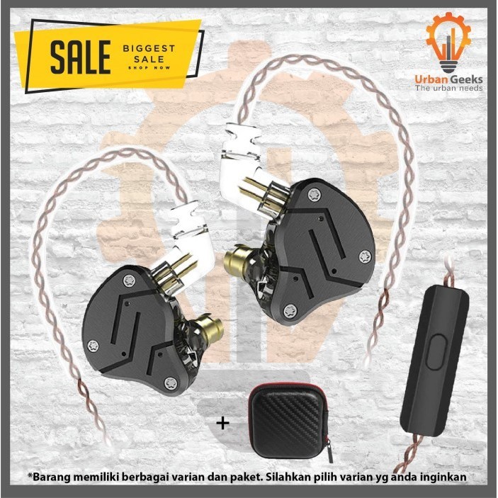 Jual Knowledge Zenith KZ ZSN 1DD+1BA Hybrid HIFI In Ear Earphone With ...