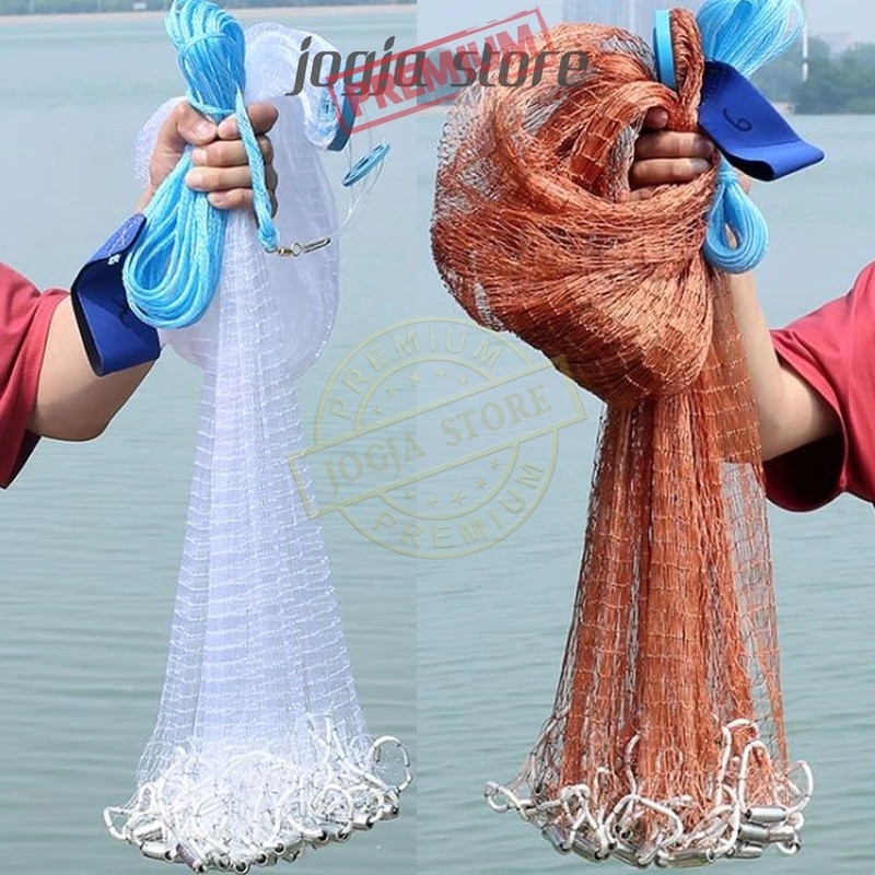 Jual Jaring Ikan Lempar / Jala Ikan & Udang Bahan Nilon Jaring Pancing ...