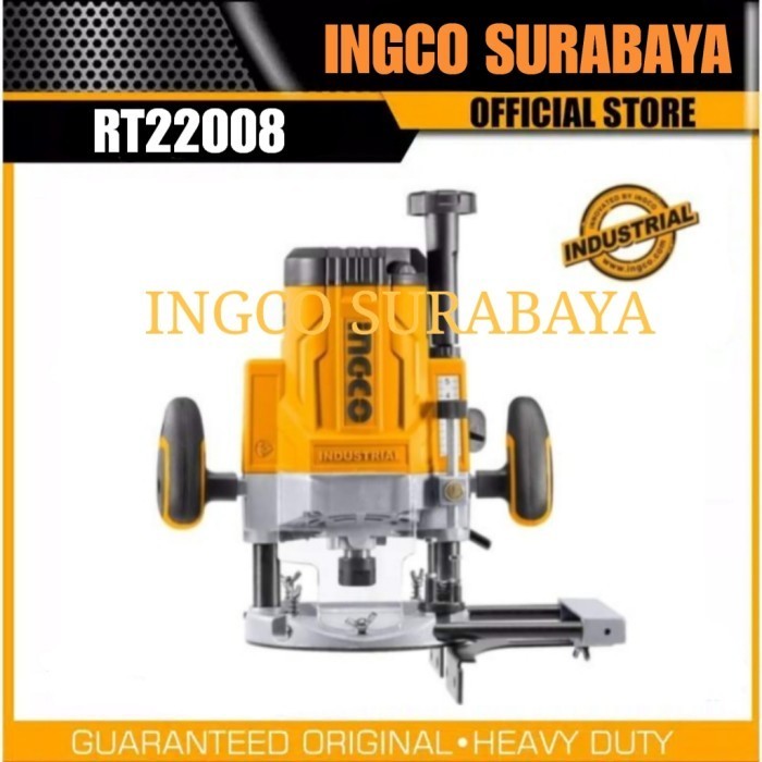 Jual INGCO RT22008 ELECTRIC WOOD ROUTER 1/2" 0-60MM MESIN PROFIL KAYU ...