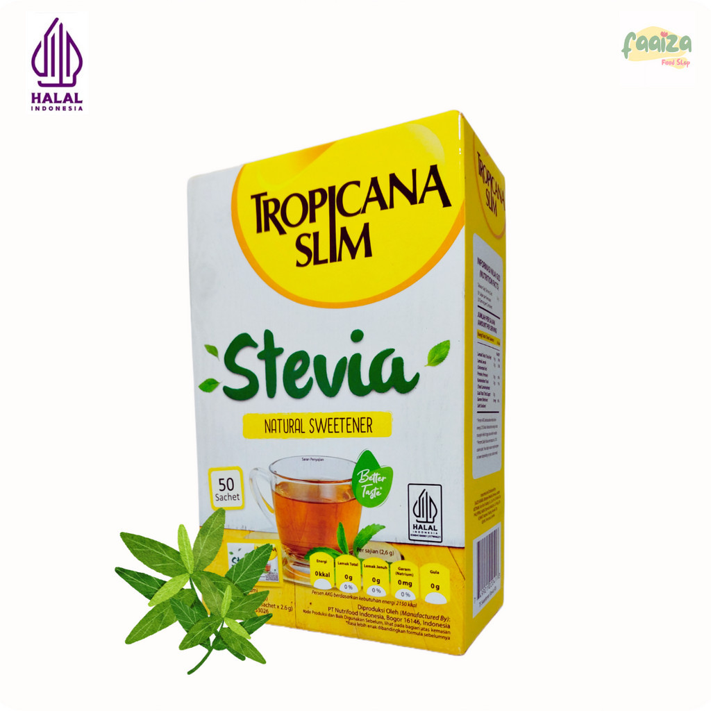 Jual Tropicana Slim Stevia Pemanis Alami 130gr (50 sachet x 2.6gr ...