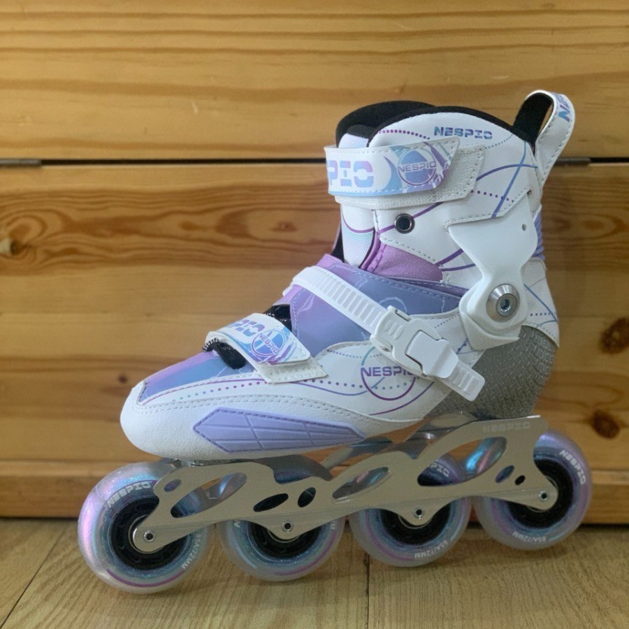 Jual Sepatu Roda Inline Skate Nespic Carbon White | Shopee Indonesia