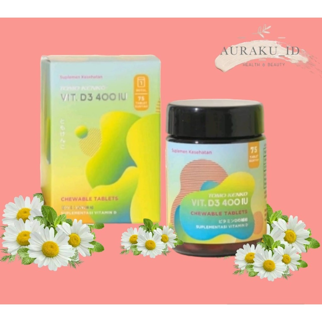 Jual Tomo Kenko D3 400IU Chewable (Tablet Kunyah) Vitamin D3 untuk Anak - High Quality | Shopee ...
