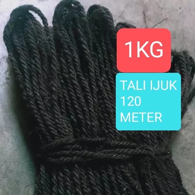 Jual 1KG Tali Ijuk Halus 120 Meter Tali Ikat Rumah Bambu Gazebo - 20 ...