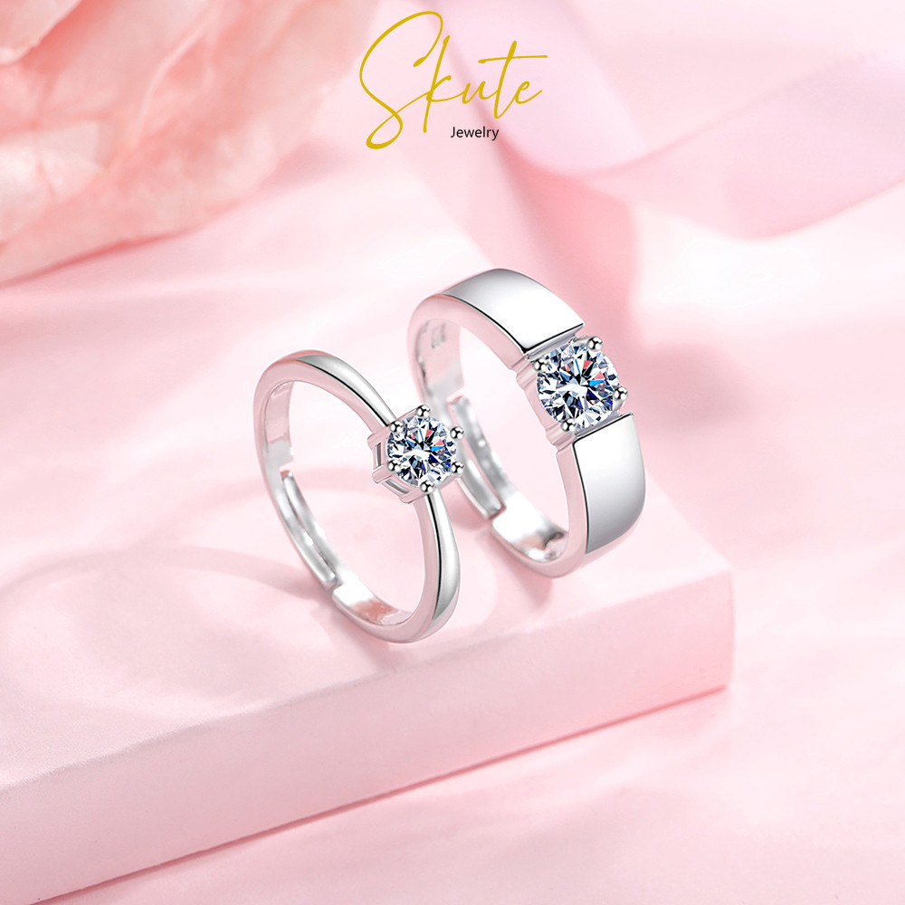 Jual Skute Jewelry Cincin Pasangan Fashion Couple Berlian Cincin ...