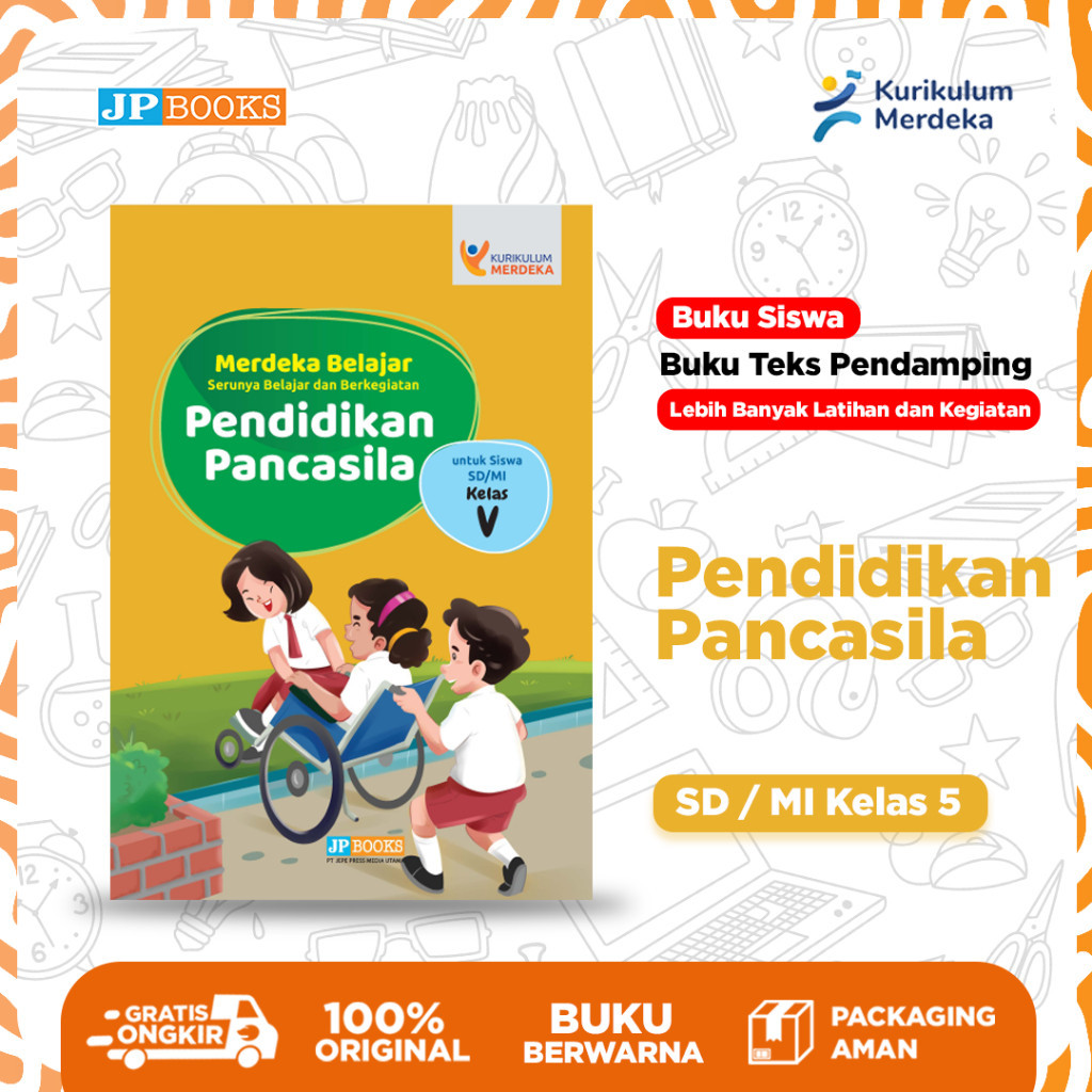 Jual JP Books – Buku Teks Siswa Pendamping Kurmer Sekolah PPKn Penidikan Pancasila SD Kelas 5 ...