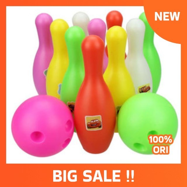 Jual Mainan Bowling Anak 10 Pcs + 2 Bola Bowling Termurah | Shopee ...