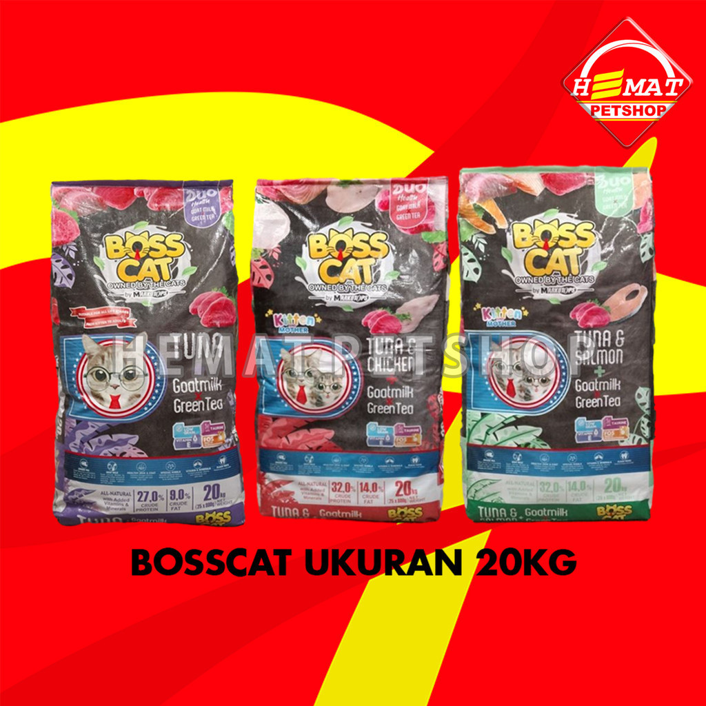 Jual Makanan Kucing Boss Cat Food Adult Kitten 20 Kg | Shopee Indonesia