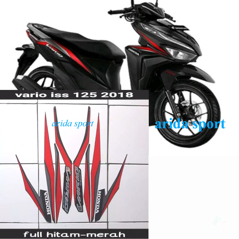 Jual Stiker motor vario striping new vario techno 125 led fi cbs iss ...