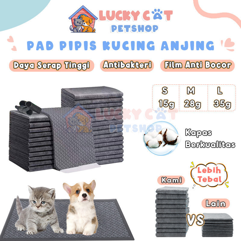 Jual Pad Pipis Kucing Alas Perlak Karbon Pee Poop Kucing Anjing ...