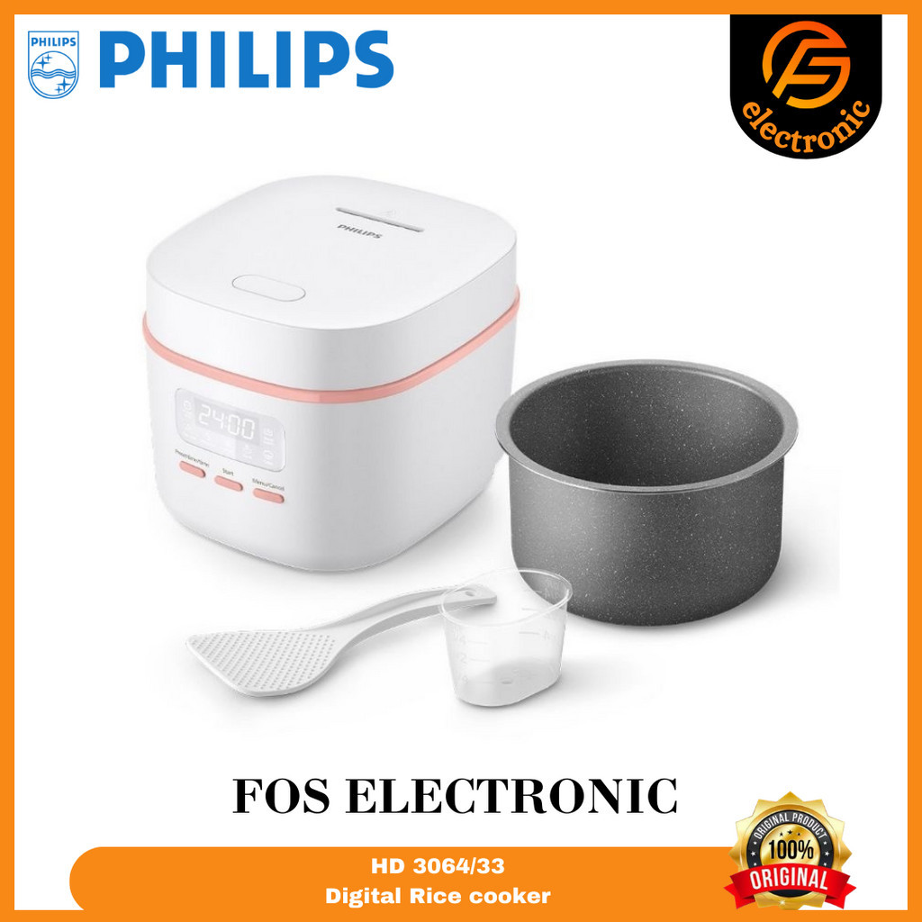 Jual Philips 0.54L Mini Digital Rice Cooker HD3064/33 - 400 Watt ...