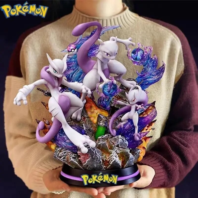 Jual New Pokemon Anime Figurine Evolution Mewtwo Figure Charizard ...
