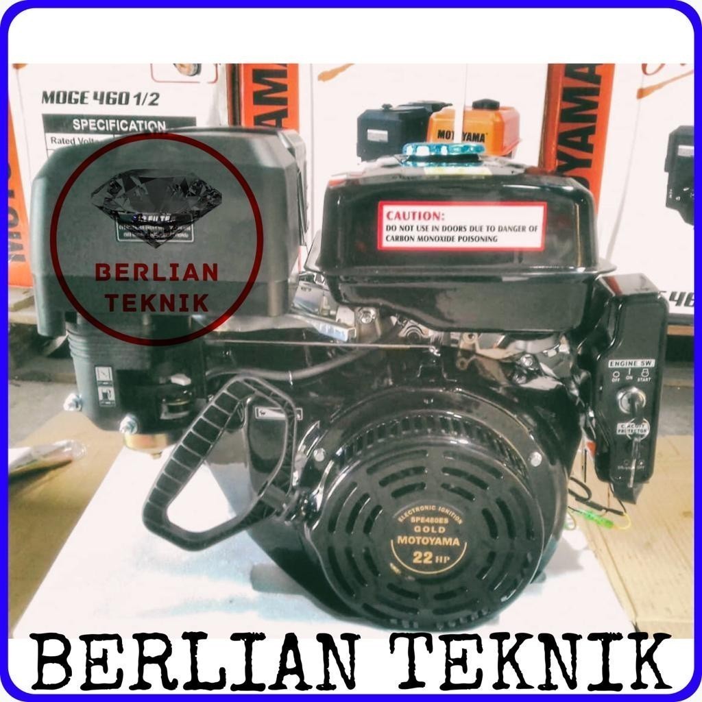 Jual Mesin Penggerak Bensin Engine Gasoline Motoyama SPE 480 ES / 22 HP ...