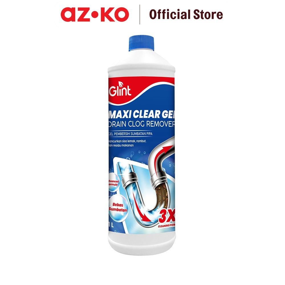 Jual AZKO Glint 1 ltr Maxi Clear Gel Pembersih Sumbatan Pipa Pipe Clog ...