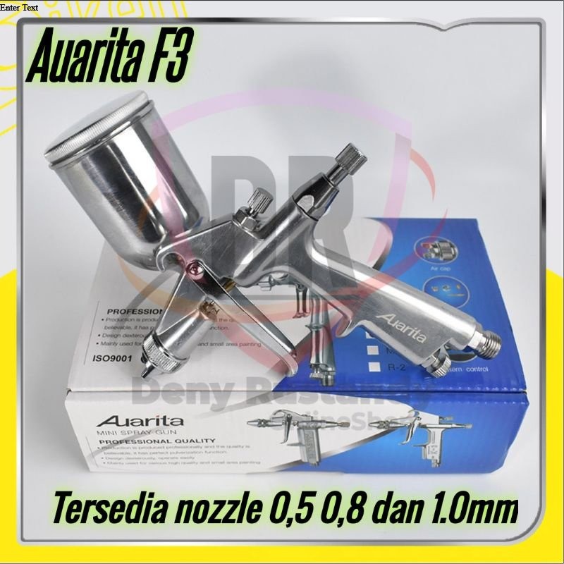 Jual FG45TR Spray Gun Auarita F3 Original 3 varian Nozzle 0.5 0.8 dan 1 ...