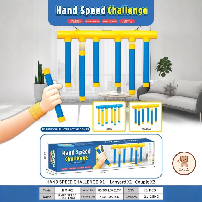 Jual Mainan Anak Menangkap Stick Hand Speed Challenge Tongkat Motorik ...